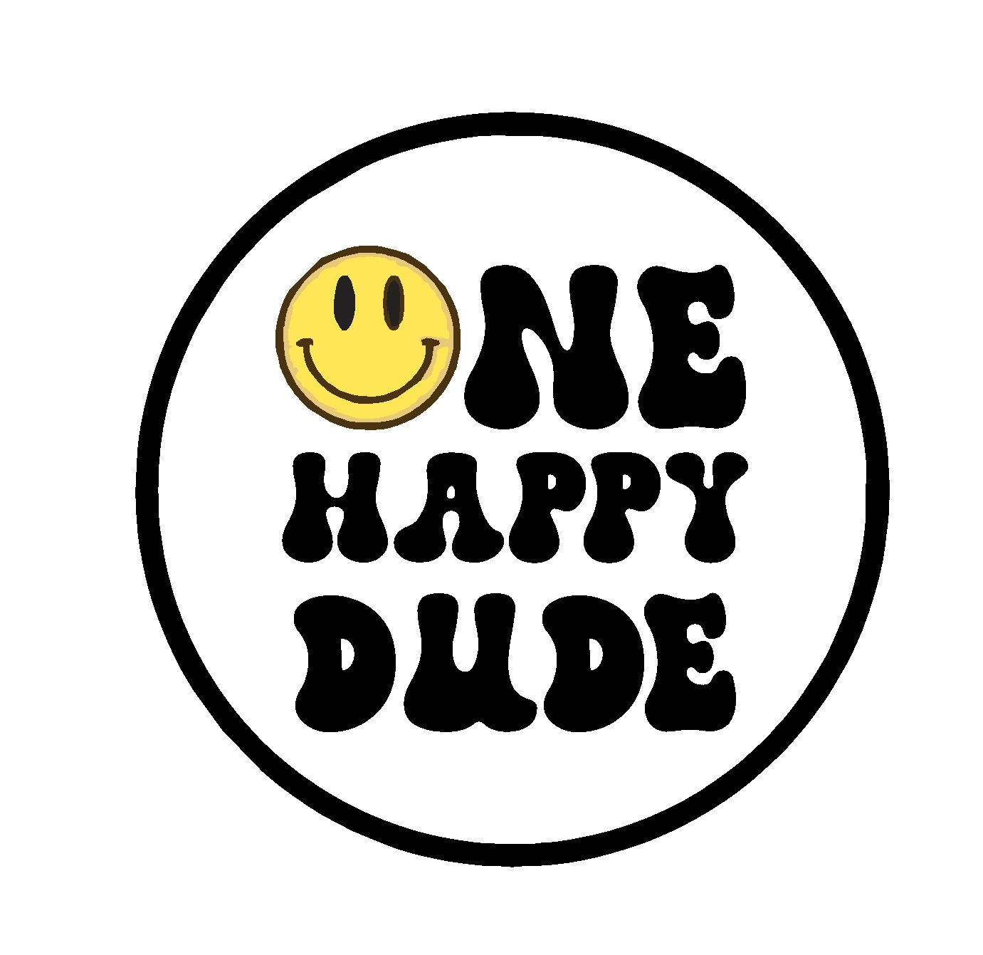One Happy Dude - Birthday Edible Images - 1st Birthday – A Custom Cookie